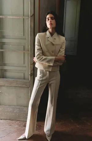 Mango Crop Double Breasted Jacket