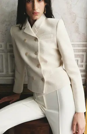 Mango Crop Double Breasted Jacket