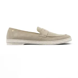 Rivieras Classic Suede Penny Loafer - Beige