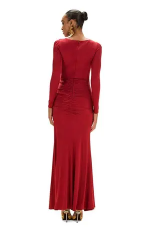 PatBO Intensity Jersey Long Sleeve Gown