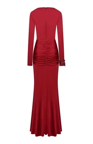 PatBO Intensity Jersey Long Sleeve Gown
