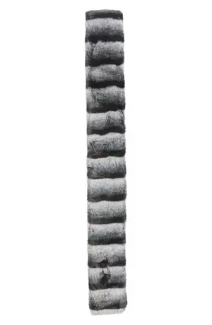 La Fiorentina Faux Fur Scarf - Grey