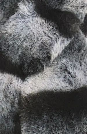 La Fiorentina Faux Fur Scarf - Grey