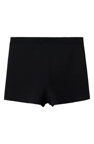 Mango Knit Shorts - Black