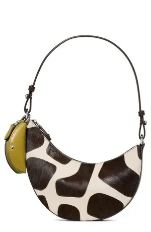 Kate Spade New York Duo Giraffe Printed Genuine Calf Hair Shoulder Bag - Multi