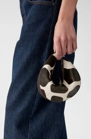 Kate Spade New York Duo Giraffe Printed Genuine Calf Hair Shoulder Bag