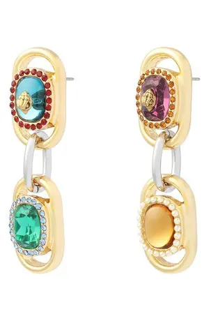 Kurt Geiger Gemstone Chain Drop Earrings