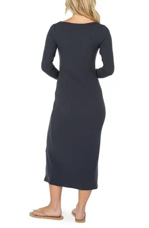 Roxy Terrace Long Sleeve Cotton Blend Rib Dress