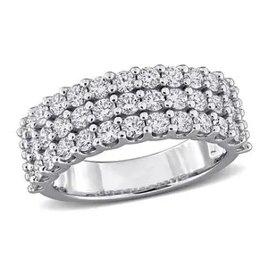 JULIANNA B. 1-3/4 Ctw Lab Grown Diamond Triple Row Ring - Sterling Silver