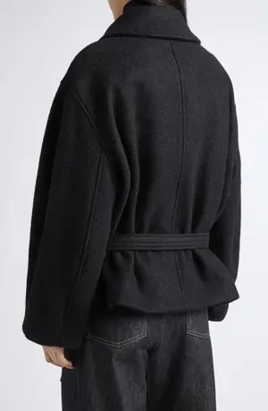 LEMAIRE Short Wool & Alpaca Wrap Coat