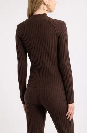 Treasure & Bond Cashmere Mock Neck Sweater