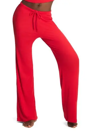 SAVAGE X FENTY Modal Dreams Sleep Straight Leg Pants - Timeless Red