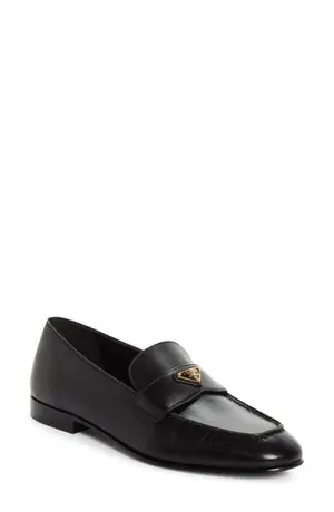 Prada Logo Leather Loafer
