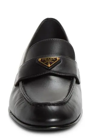 Prada Logo Leather Loafer