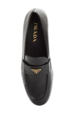 Prada Logo Leather Loafer