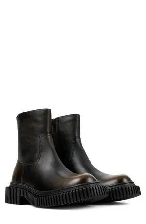 Camper Pix Berlin Leather Ankle Boot - Brown Multi