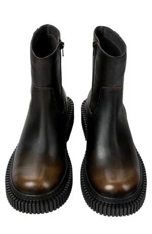 Camper Pix Berlin Leather Ankle Boot - Brown Multi