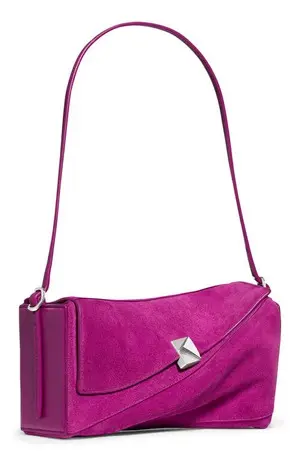 Kate Spade New York Deco Suede Twisted Flap Shoulder Bag