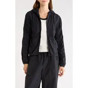 On X Zendaya Ruched Lightweight Performance Jacket - Black