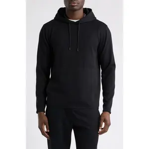 Zella Waffle Pullover Hoodie - Black