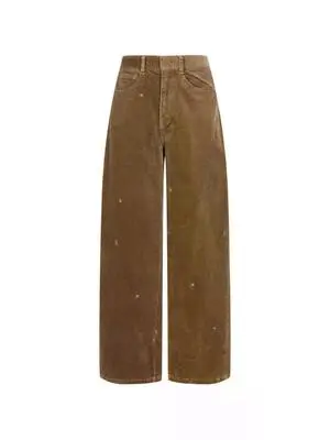 JNBY Corduroy-texture Straight Trousers - Brown