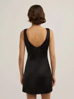 Witchery Scoop Neck Satin Mini Dress