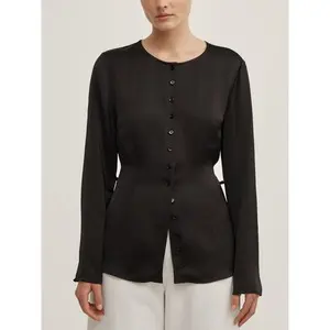 Witchery Button Through Top - Black