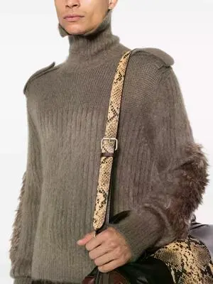 Burberry Epaulette-detail Faux-fur Trim Sweater