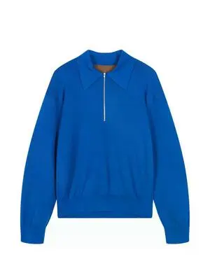 CROQUIS Half-zip Polo Sweater - Blue