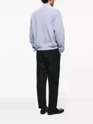 CROQUIS Cable-knit Zip-up Cardigan