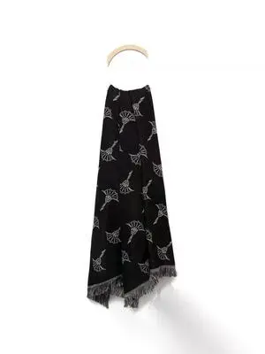 JOOP! Fringed Pattern Scarf - Black