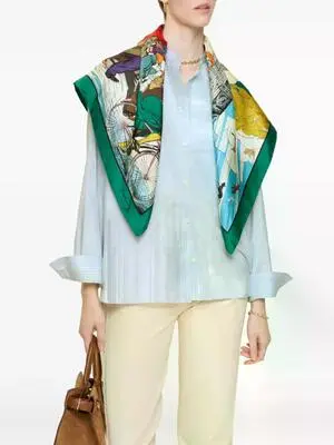 Burberry Raining Cats And Dogs​ Silk Scarf