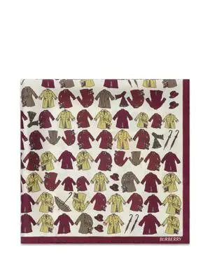 Burberry Trench Coat Silk Scarf - Neutrals
