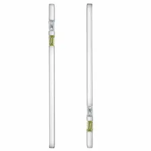 NEOLA Long Earring Peridot & Blue Topaz Anais - Silver