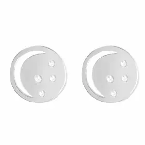 NEOLA Sterling Eclipse Studs With White Topaz - Silver
