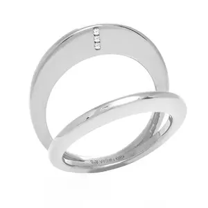 NEOLA Sterling White Topaz Duality Ring - Silver