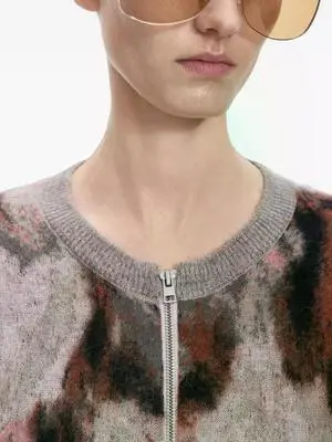 JNBY Floral-print Distressed Cardigan