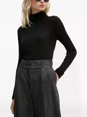 MOS MOSH Bouch Roll-neck Long-sleeve Sweater - Black