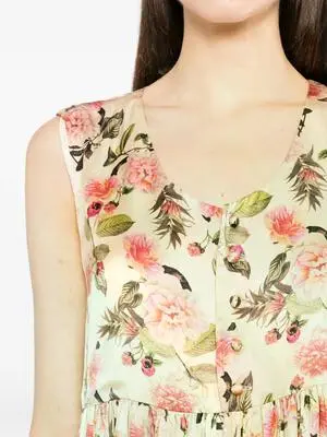 A TENTATIVE ATELIER Floral Printed Button Dress