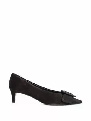 Roberto Festa Buckle-detail Pointed-toe Pumps - Brown