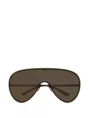 Gucci Oversized Shield-frame Sunglasses - Brown
