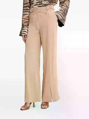 SIMONA CORSELLINI Slit-hem Trousers - Neutrals