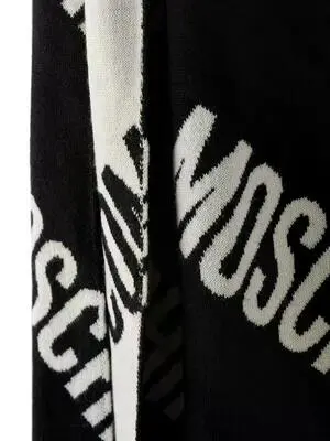Moschino Logo-intarsia Wool Scarf