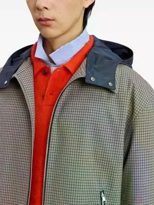 CROQUIS Check-pattern Hooded Coat
