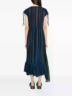 A TENTATIVE ATELIER Asymmetric Pleat Drapy Gather Dress