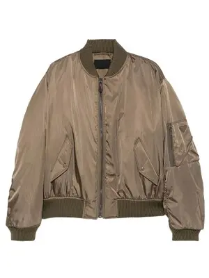Prada Re-nylon Bomber Jacket - Brown
