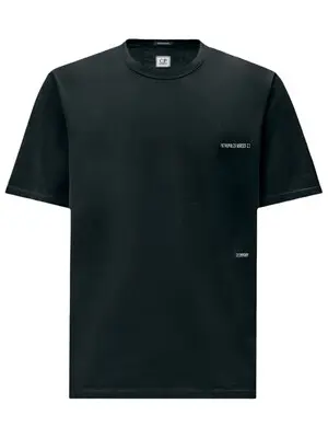 C.P. COMPANY Metropolis Series T-shirt In Jersey With Print On The Bac - Black