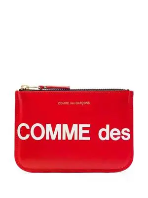 Comme Des Garçons Huge Logo Wallet - Red
