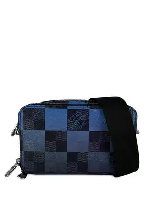 LOUIS VUITTON 2021-2026 Damier Graphite Giant Alpha Wearable Wallet Crossbody Bag - Blue