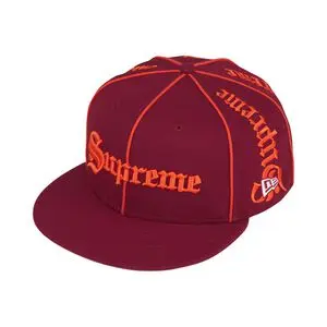 Supreme Piping Script New Era 'cardinal' Red